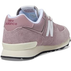 New Balance Girls 574 V1 Disc Lace-Up Sneaker, Lilac Chalk/Sea Salt, 5 Big Kid