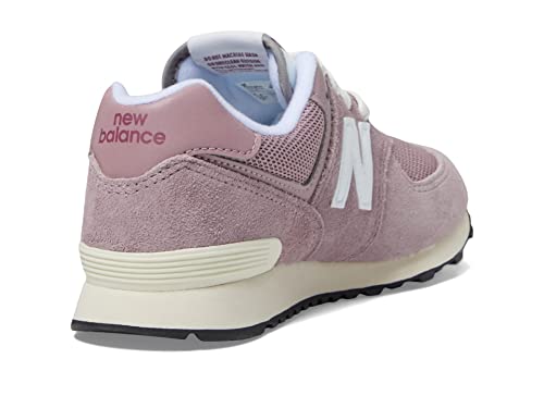 New Balance Girls 574 V1 Disc Lace-Up Sneaker, Lilac Chalk/Sea Salt, 5 Big Kid