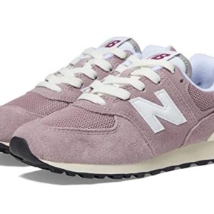 New Balance Girls 574 V1 Disc Lace-Up Sneaker, Lilac Chalk/Sea Salt, 5 Big Kid