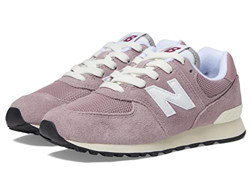 New Balance Girls 574 V1 Disc Lace-Up Sneaker, Lilac Chalk/Sea Salt, 5 Big Kid