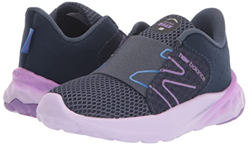 New Balance Baby Fresh Foam Roav V1 Bungee Running Shoe, Vintage Indigo/Electric Purple/Natural Indigo, 4 US Unisex Infant