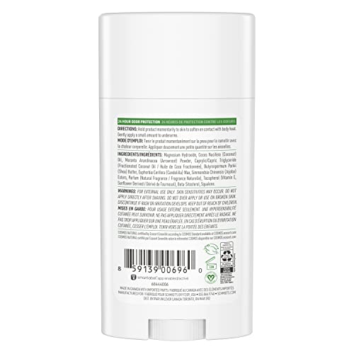 Schmidt's Baking Soda-Free Sensitive Skin Natural Deodorant for Women and Men, Jasmine Tea with 24 Hour Odor Protection, Aluminum Free, Vegan, Cruelty Free, 2.65 Ounce (Pack of 2)