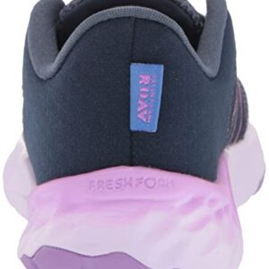 New Balance Baby Fresh Foam Roav V1 Bungee Running Shoe, Vintage Indigo/Electric Purple/Natural Indigo, 4 US Unisex Infant