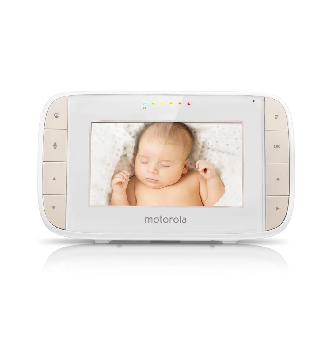 Motorola MBP44 Digital Audio & Video Baby Monitor 4.3in Color Screen, Remote Pan Tilt Zoom, Two-Way Communication, Temperature Display & Night Vision, 720p