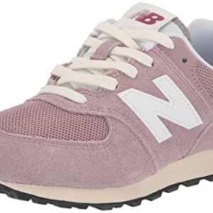 New Balance Girls 574 V1 Disc Lace-Up Sneaker, Lilac Chalk/Sea Salt, 5 Big Kid