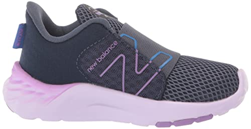 New Balance Baby Fresh Foam Roav V1 Bungee Running Shoe, Vintage Indigo/Electric Purple/Natural Indigo, 4 US Unisex Infant