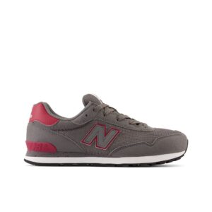 New Balance Boy's 515 V1 Lace-Up Sneaker, Castlerock/Crimson, 1 Little Kid