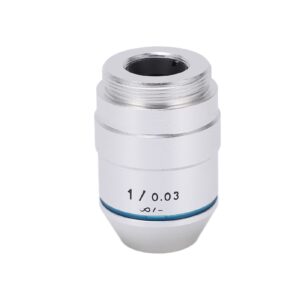 Hilitand Microscope Objective Lens,1X Biological Microscope Objective Lens, 195 Achromatic Objective Optical Glass Lens, Universal 20.2mm RMS Thread