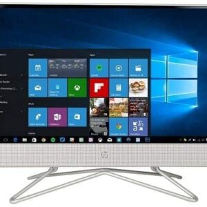 HP 2021 21.5" FHD All-in-One Desktop, Intel Celeron G5900T Processor, 4GB RAM, 256GB SSD, HDMI, DVD, WiFi, Webcam, Bluetooth, Keyboard + Mouse, Windows 10, White, 2-Week IFT-Care Support