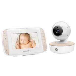 Motorola MBP44 Digital Audio & Video Baby Monitor 4.3in Color Screen, Remote Pan Tilt Zoom, Two-Way Communication, Temperature Display & Night Vision, 720p