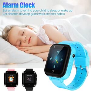 4G Kids Smart Watch w GPS Tracker, Phone Watch w Video Chat 3 Way-call Wi-Fi SOS Touch Screen Child Tracker Phone Watches Christmas Birthday Gift For Boys Girls 3-15 Years w Sim Slot Kids Watch