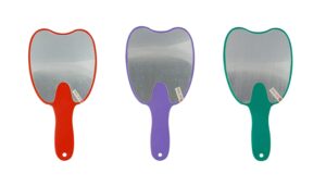 hand mirror in assorted colours (made in india) set of 3