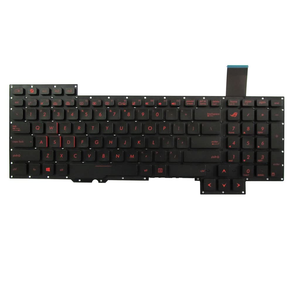 Abakoo New Keyboard Compatible with ASUS G751 G751J G751JM G751JL G751JY G751JT 0KNB0-E601US00 ASM14C33USJ442 RED US