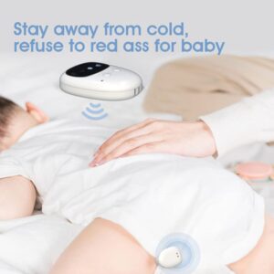 Putybudy Wireless Bedwetting Monitor Alarm, Portable Pee Alarm Monitor Set for Kids Potty Training Elder Care, Vibration Sound Reminding Modes Easy Operate, Built-in Battery with Charging Box