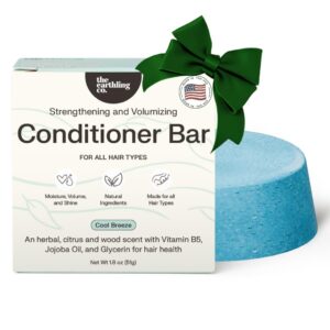 the earthling co. conditioner bar - promote hair growth, strengthen & moisturize all hair types - paraben & sulfate free formula with natural ingredients for dry hair (cool breeze, 1.8 oz)