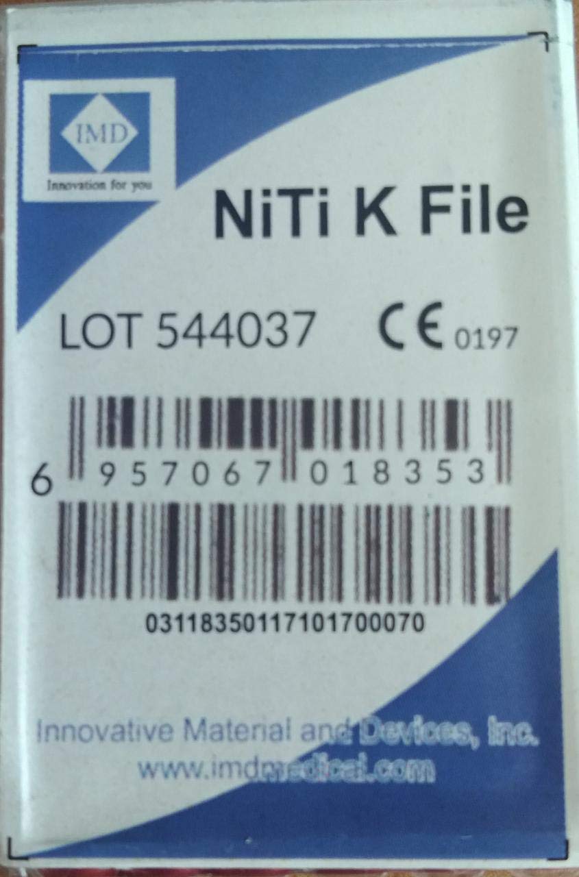 Niti K files (Box of 6) (25 MM (25#))