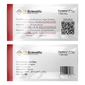 TN Scientific - Fentanyl Drug Test Strip [10 Pack] - Powder, Liquid, & Urinalysis Testing Forensic Kit