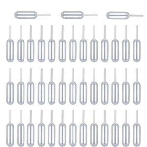 dessert pipettes 4ml, 100pcs plastic squeeze transfer pipettes dropper liquid injector for cupcake strawberries (100）