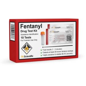 TN Scientific - Fentanyl Drug Test Strip [10 Pack] - Powder, Liquid, & Urinalysis Testing Forensic Kit