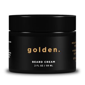 golden grooming beard oil & balm bundle for men – natural growth kit with shea butter – tame, moisturize & style your beard (beard cream 2 fl oz)