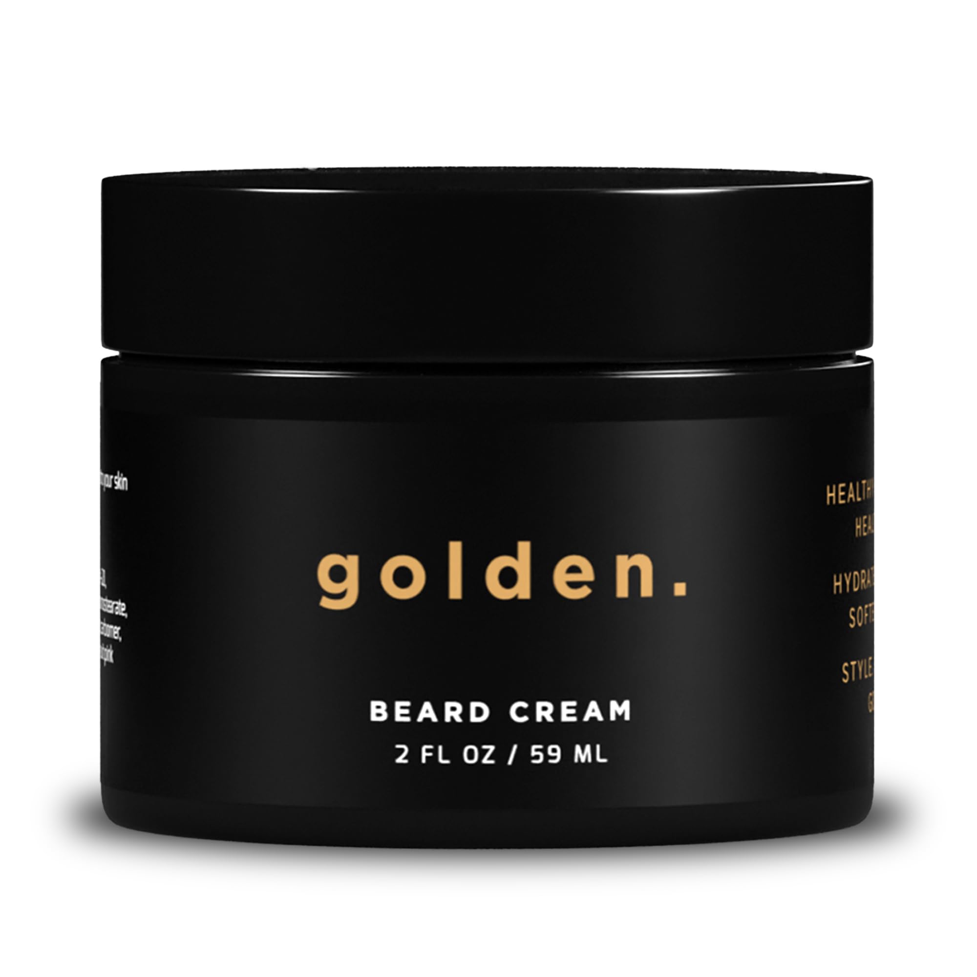 Golden Grooming Beard Oil & Balm Bundle for Men – Natural Growth Kit with Shea Butter – Tame, Moisturize & Style Your Beard (Beard Cream 2 fl oz)