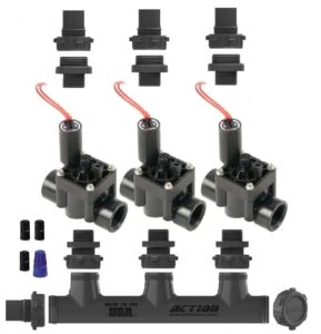 spw hunter premium valve manifold system pgv101gs with flow control - heavy duty action machining parts - 3/4'' or 1'' slip pgv-101 (3 zone)