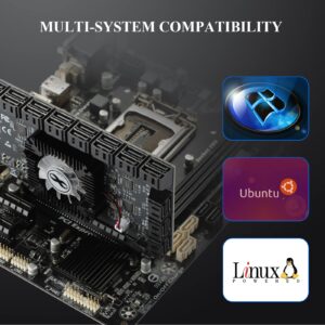 BEYIMEI PCIE 16X SATA Card 24 Ports, 6 Gbit/s SATA 3.0 PCIe Card, PCIe to SATA Controller Expansion Card (6 ASM1064 + 1 ASM1812)