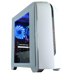 periphio warp gaming pc computer | amd athlon 3000g | radeon vega 3 igpu (2gb) | 500gb ssd (solid state) | 16gb ddr4 ram | hd 1080p gaming | windows 10 home gaming desktop