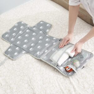 OSHOOM Baby Changing Pad Portable Waterproof Diaper Changing Pad Ideal for Travel