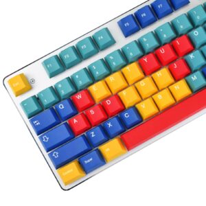 molgria tint plates keycaps, 133 set colorful keycaps for gaming keyboard, pbt cherry profile dye sublimation keycap for gateron kailh cherry mx 104/87/74/61 60 keyboard