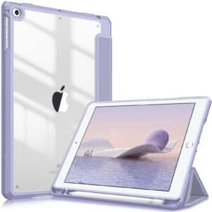 fintie hybrid slim case for ipad 6th generation 2018 / 5th gen 2017 / ipad air 2 / ipad air 1 (9.7 inch) - shockproof cover, lilac purple