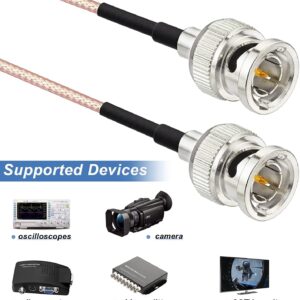 Superbat 3G/HD SDI Cable BNC Cable(10ft 75ohm) for Cameras and Converter Video Equipment，Supports HD-SDI/3G-SDI/4K/8K，SDI Video Cable (Straight,1Pcs)