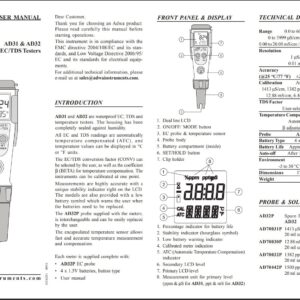 ADWA AD31 Waterproof Pocket EC/TDS and Temperature Meter