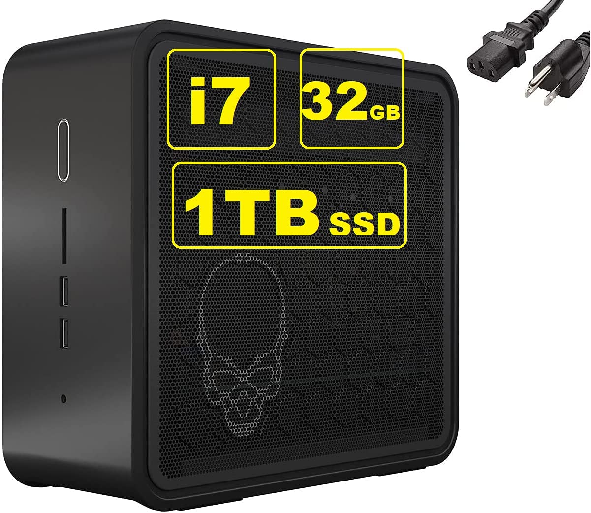 2021 Newest Intel NUC 9 NUC9i7QNX Ghost Skull Canyon Extreme Gaming Box Elite Business Desktop (Intel 6-Core i7-9750H, 32GB RAM, 1TB PCIe SSD) 2 x Thunderbolt, WiFi 6, HDMI, Windows 10 Pro, (Renewed)