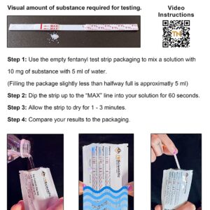 TN Scientific - Fentanyl Drug Test Strip [10 Pack] - Powder, Liquid, & Urinalysis Testing Forensic Kit