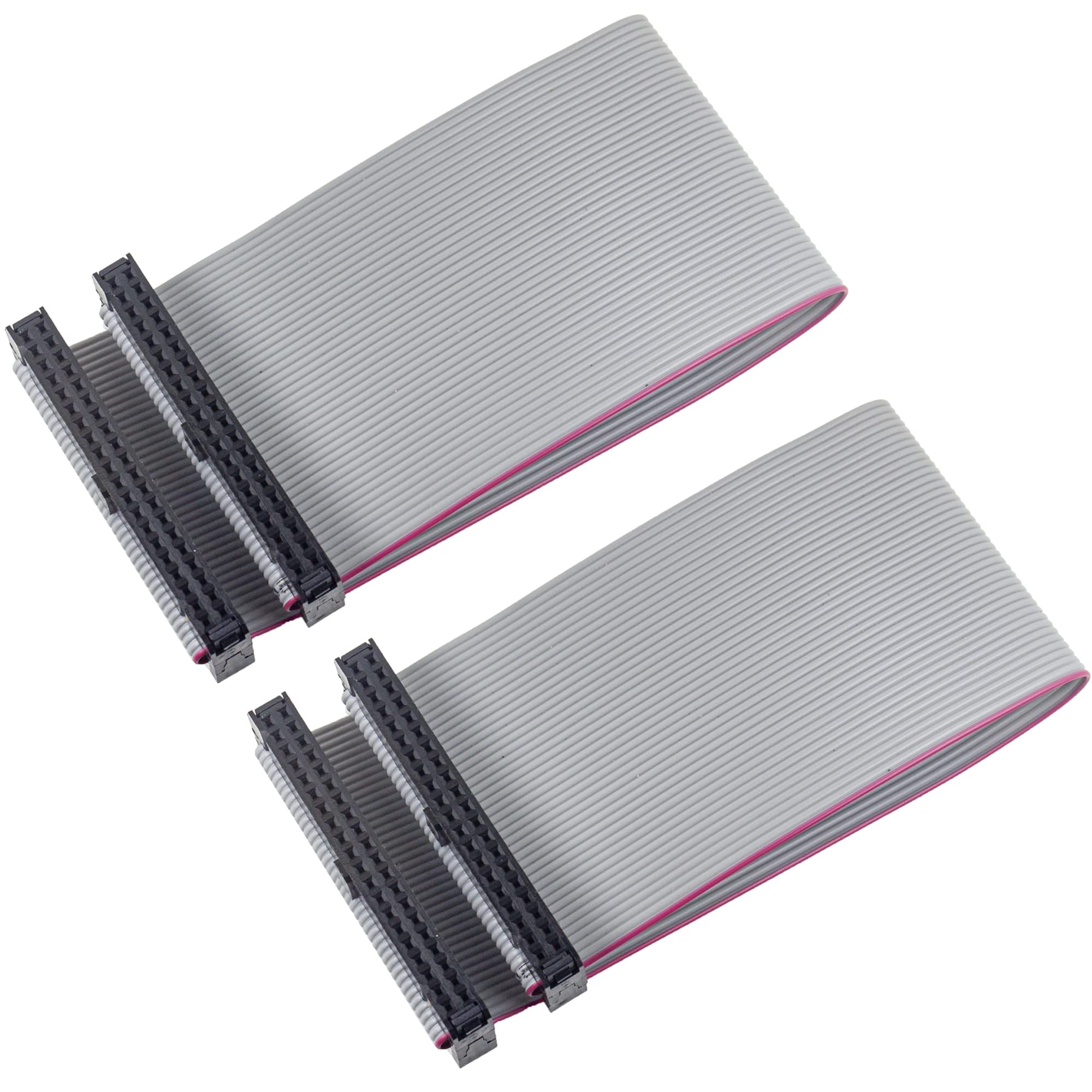 jujinglobal 2pcs 40Pins to 40 Pins IDC Gray Ribbon Cable Female to Female for Raspberry Pi 2 3 4 Zero About 20cm