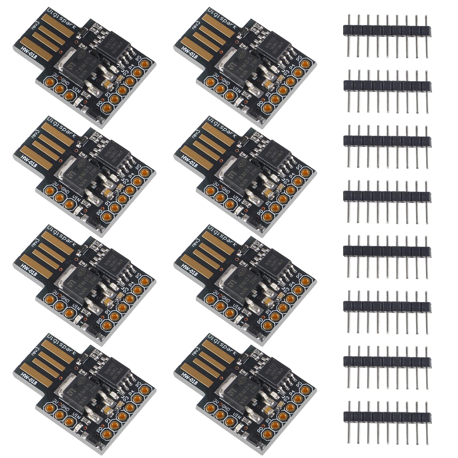 AEDIKO 8pcs Digispark Kickstarter Attiny85 General Micro USB Development Board Module