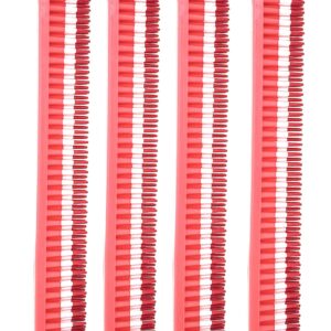 Mebco Pocket Brush 3 Row Bristles Pink, 4 Count (Pack of 1)