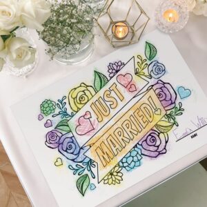 Wedding Themed Coloring Activity Placemats / 12 Wedding Coloring Sheets / 11" x 17" Kids Drawing Paper/Disposable Placemats