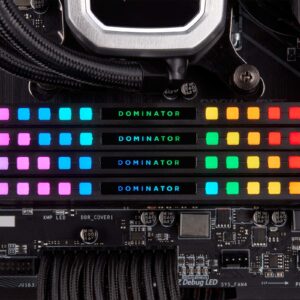 Corsair Dominator Platinum RGB 128GB (4x32GB) DDR4 3600MHz C18 Desktop Memory (12 Ultra-Bright CAPELLIX RGB LEDs, Patented Dual-Channel DHX Cooling Technology, Intel XMP 2.0 Support) Black