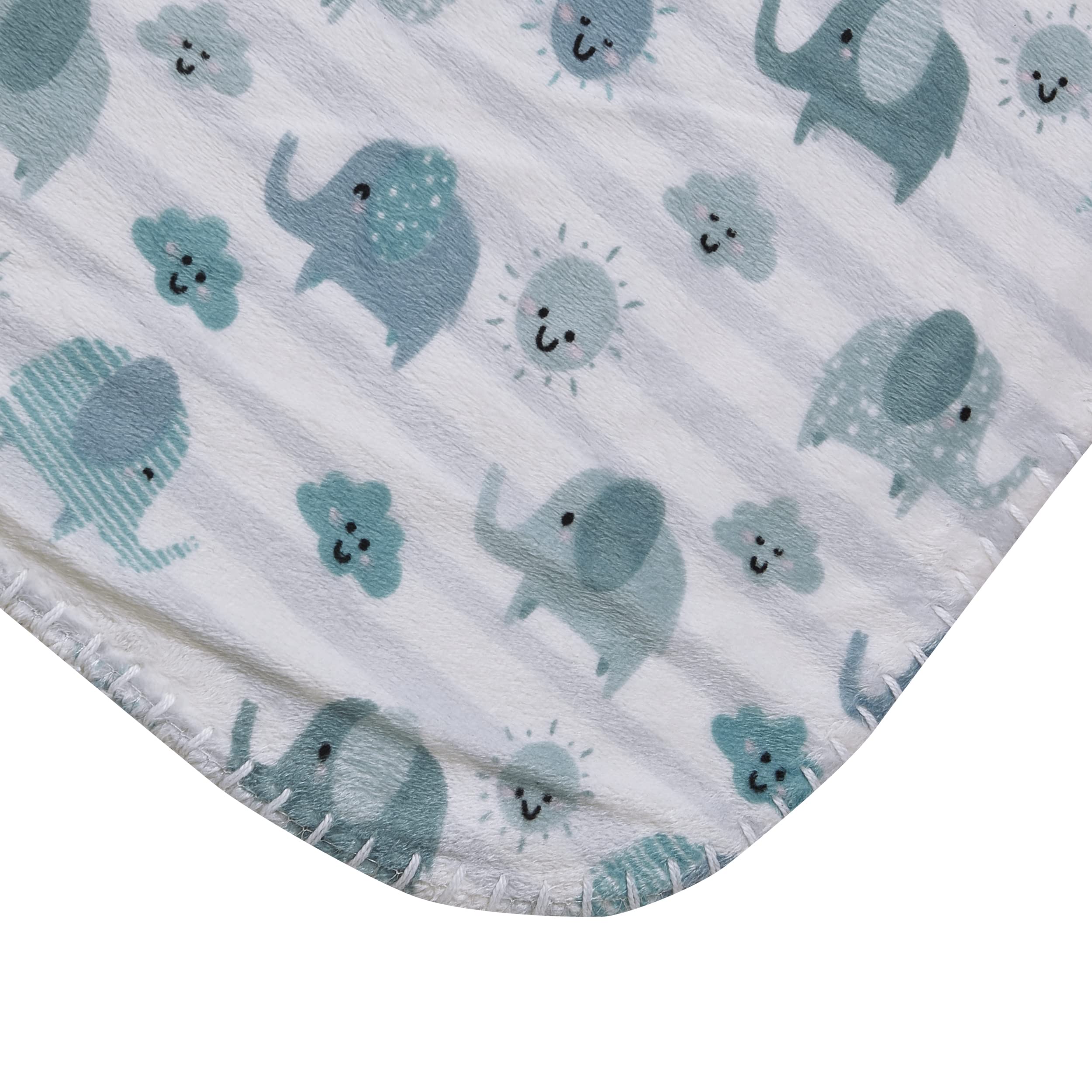 Mon Lapin Baby Blanket Super Plush Receiving Blanket for Boy or Girl - Newborn, Infant, and Toddler - Swaddling Cuddling Blanket in Bassinet, Crib, Stroller - 30 x 40 Inches (Elephant)