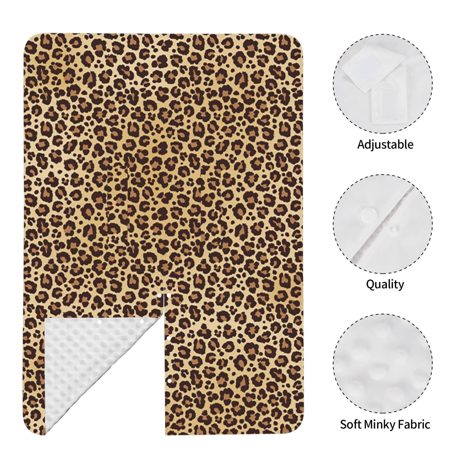 KiuLoam Animal Leopard Cheetah Print Baby Car Seat Canopy, Nursing Cover Breastfeeding Scarf, Stretchy Soft Breathable Infant Carseat Cover for Babies Boys Girls