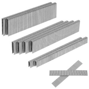 sitldy 18 gauge 1000-count, narrow crown staples 1/2"-200, 1"-400, 1-1/2"-200 and brad nails 3/4"-200, galvanized, assorted size project pack