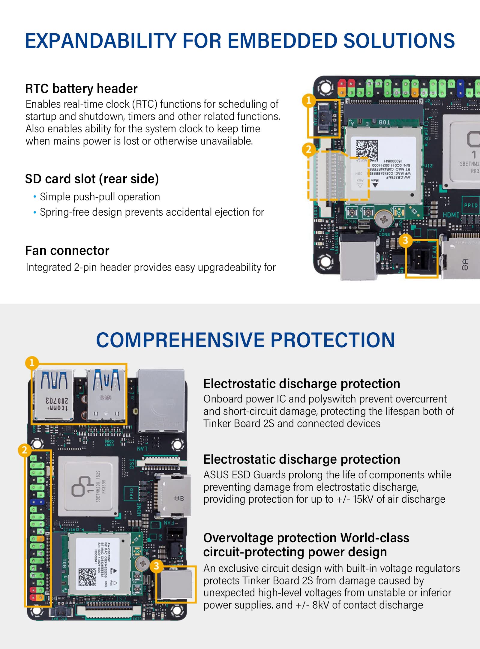 Tinker Board 2S 6-Core 2.0 GHz Rockchip RK3399 Single Board Computer 4GB RAM 16GB eMMC Storage GB LAN Wi-Fi & Bluetooth 5.0 GPIO Connectivity Support 4K Dual-Display