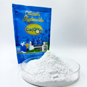 food-grade calcium hydroxide (slaked lime), 95%+ purity (500g/17.6 oz)