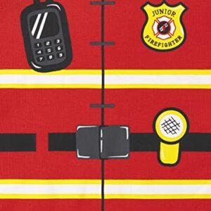 The Children's Place Baby Boys' Unisex and Toddler Snug Fit Cotton Mixed 2 Piece Pajama Sets, Firefighter/Fire Truck 2-Pack, 12-18 Months