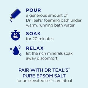 Dr Teal's Foaming Bath with Pure Epsom Salt, Detoxify & Energize with Ginger & Clay, 34 fl oz (Pack of 4) (Packaging May Vary)