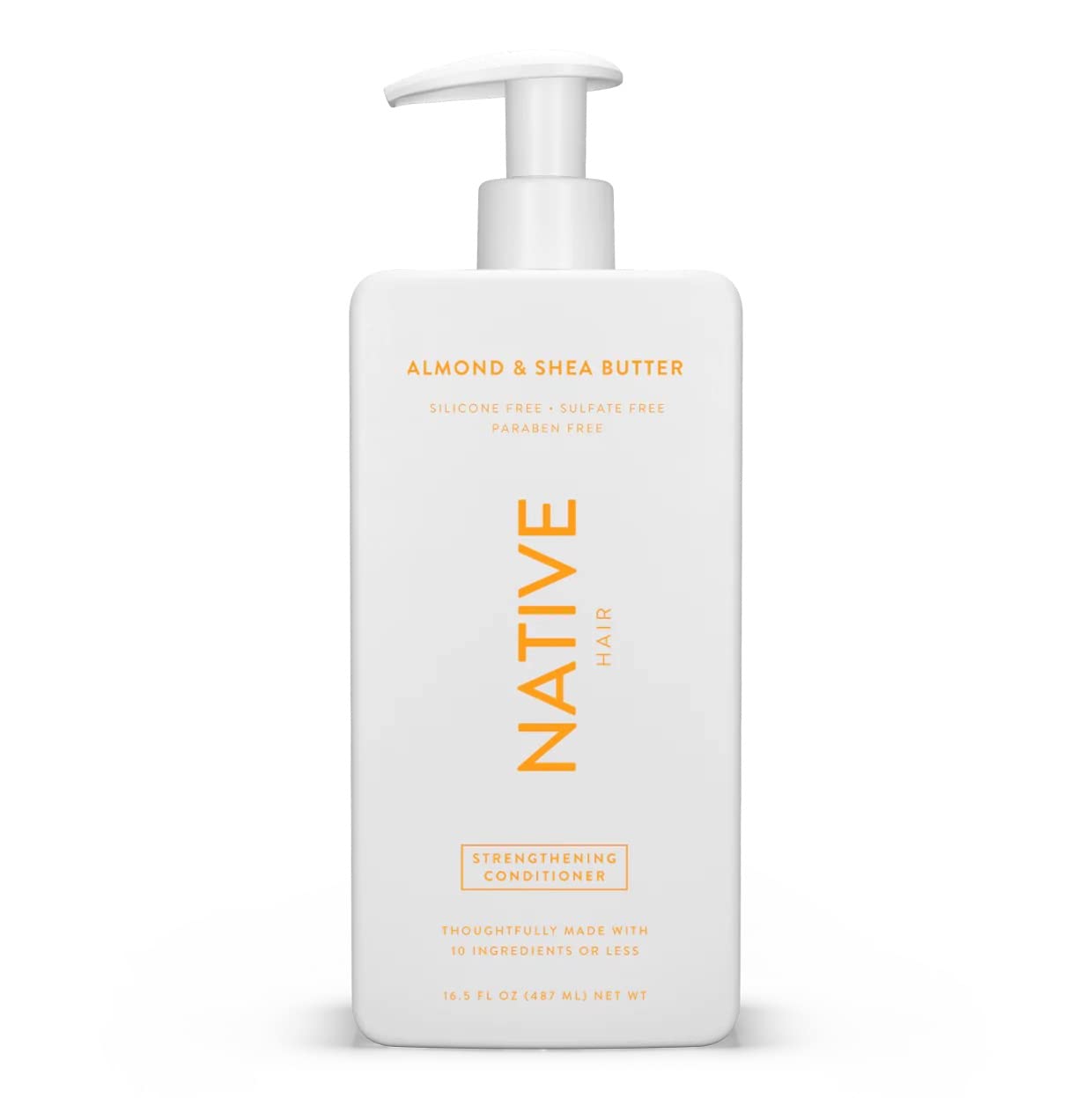 Native Vegan Strengthening Conditioner with Almond & Shea butter, Clean, Sulfate, Paraben and Silicone Free - 16.5 fl oz