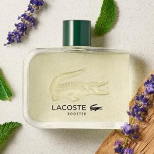 Lacoste Booster Eau de Toilette - Long Lasting Fragrance with notes of Orange, Lavender & Vetiver - Fougere & Aromatic - 4.3 fl. oz.