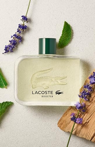 Lacoste Booster Eau de Toilette - Long Lasting Fragrance with notes of Orange, Lavender & Vetiver - Fougere & Aromatic - 4.3 fl. oz.